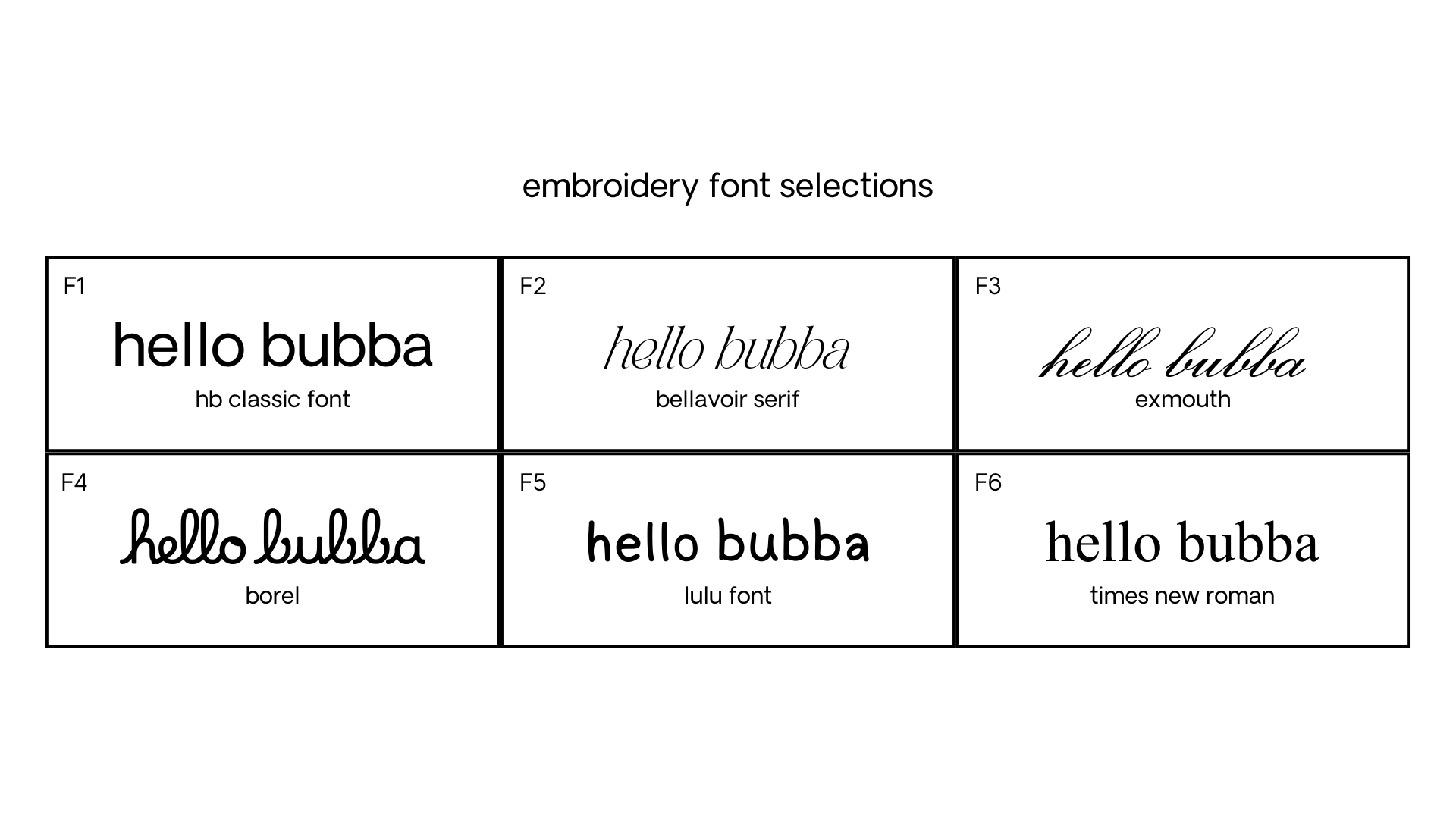 EMBROIDERY – hello bubba