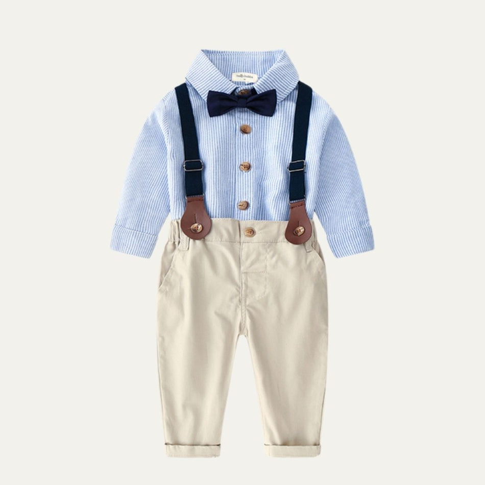Andy Mini Suit (Blue & Butter) – hello bubba
